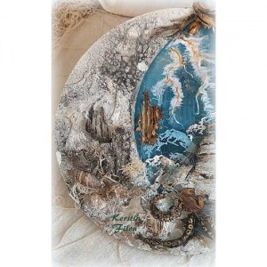 Crescent Moon - Mixed Media Boards and Plaques